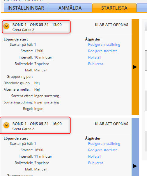 Låt deltagare välja starttid i en tävling - GIT